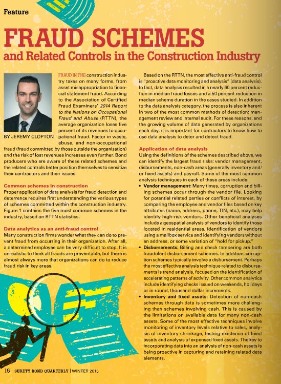 Fraud Schemes and Related Controls in the Construction Industry ...
